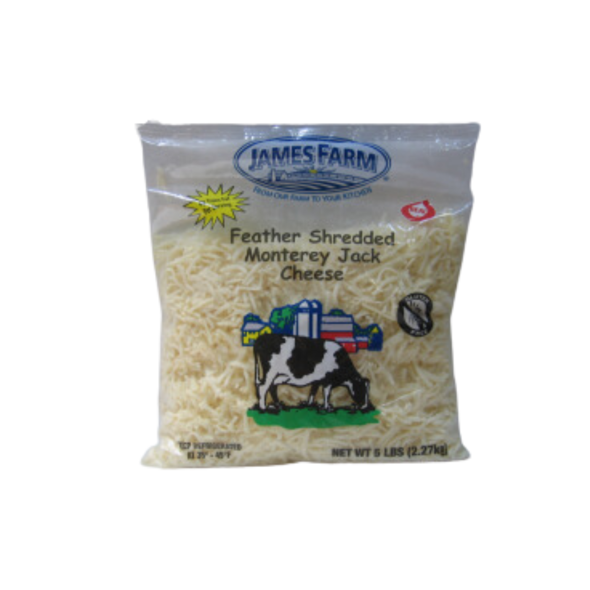 James Farm - Shredded Monterey Jack Cheese Case - 4/5 Lbs – ROM America