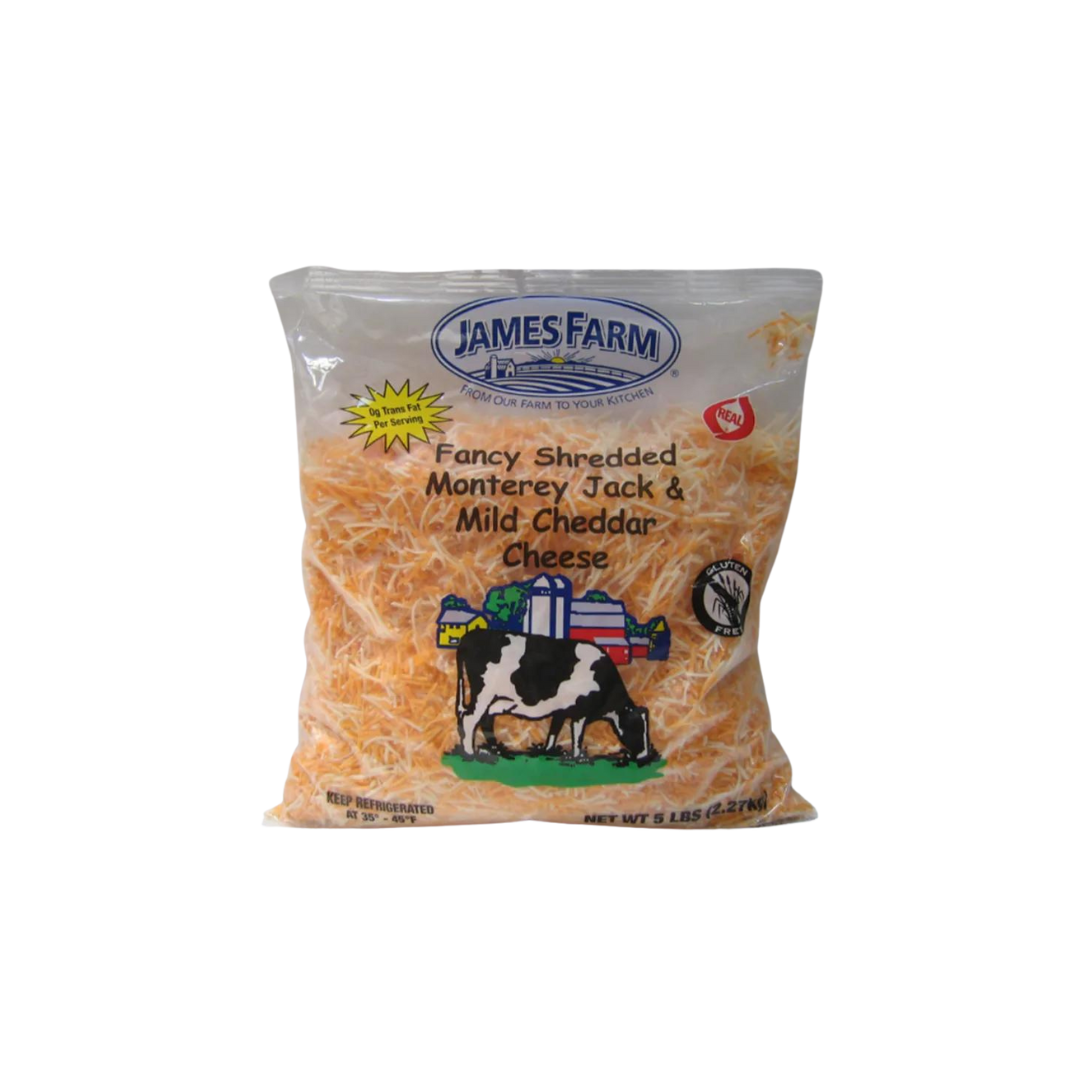 James Farm Fancy Shredded Cheddar Jack Cheese - 4/5 lbs – ROM America